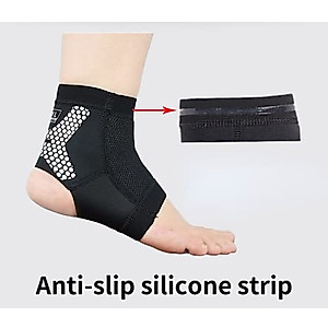 Nipogear Ankle Brace,A Pair Ankle Braces for men/women for Injury Recovery, Joint Pain and More.Ankle Support Brace,Achilles Tendon Support,Eases Swelling. (Red,S)