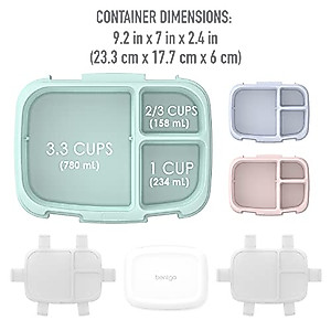 Bentgo® Fresh 3-Pack Meal Prep Lunch Box Set - Reusable 3-Compartment Containers for meal Prepping, Healthy Eating On-the-Go, and Balanced Portion-Control - BPA-Free, Microwave & Dishwasher Safe