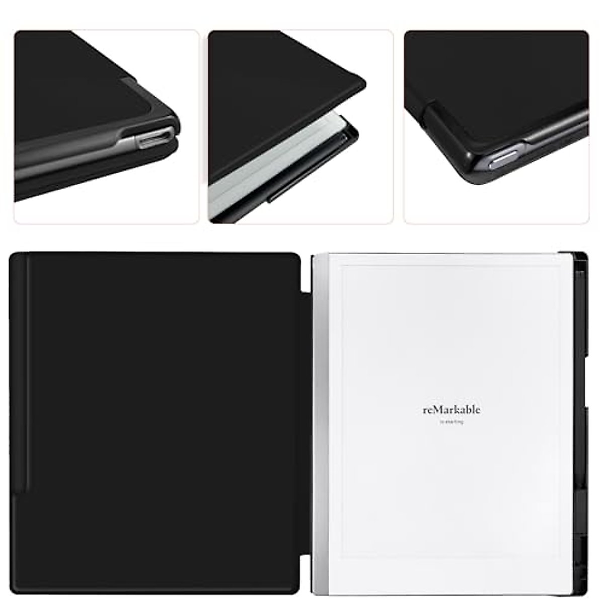 Aippdo Case for Remarkable Paper Pro Tablet 11.8" (Released in 2024), Hard Back Shell Protective Book Folio Cover with Built-in Pen Holder, with Auto Sleep/Wake Function.