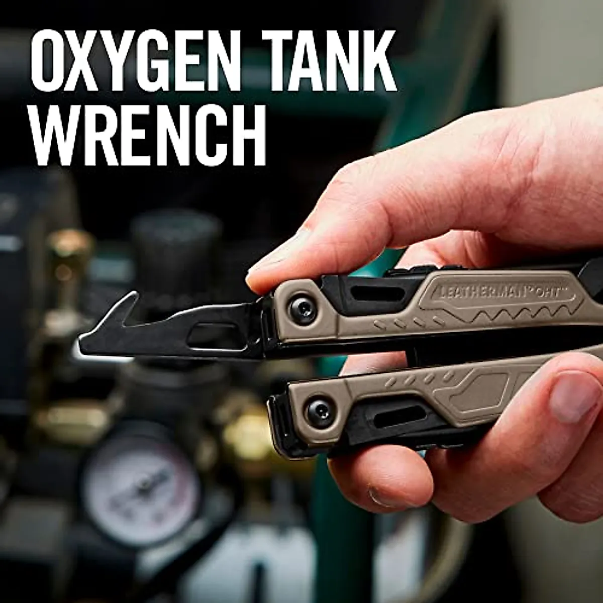 LEATHERMAN, OHT One Handed Multitool with Spring-Loaded Pliers and Strap Cutter, Coyote Tan with MOLLE Black Sheath