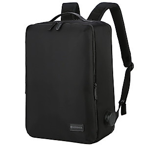 Nordace Laval Smart Travel Backpack for Men & Women with USB Charging Port, Water Resistant - Durable Laptop Bookbag for Everyday, Hiking, College, Work, School - 15.6 Inch (Black)