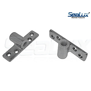 SeaLux Marine 316 Stainless Steel Side Mount Oarlock Sockets for 1/2" Shank (Pair)