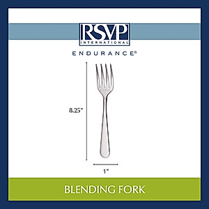 RSVP International Endurance Kitchen Baking Tool Collection, Blending Fork, Stainless Steel