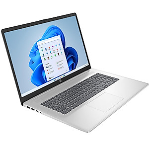 HP 17 17.3" FHD Laptop Computer, 13th Gen Intel 10-Core i5-1335U up to 4.6GHz (Beat i7-1270P), 64GB DDR4 RAM, 2TB PCIe SSD, WiFi 6, Bluetooth 5.3, Silver, Windows 11 Pro, SSROTH Cable