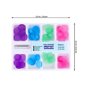 1box Supplies Polishing Discs Dentistry Disc Assorted Kit Tool Dental Polisher Material Tools Polish With Stem Mandrel Accessories Filling Finishing Dentist Resin for