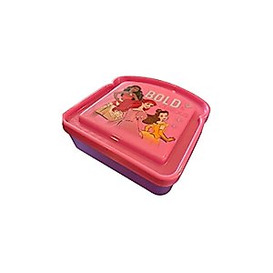 Princess Ariel Belle and Moana Sandwich Box Compact Food Storage Container | Great for Kid Snacks | BPA Free, Reusable
