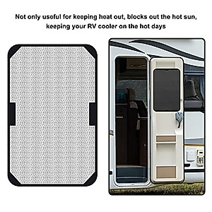 2 Pack RV Door Window Shade Cover,Foldable RV Sun Shade Windshield Blackout Shower Curtains Coverage RV Accessories Fits for Most RV,Trailer Motorhome,Interior Door Window Oxford Materials 25"X 16"