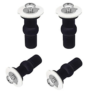 SelfTek 4 Pack Hinge Bolt Screws Toilet Seat Fixings Fix Expanding Rubber Top Nuts Screws Mount Seat Hardware Replacement Parts Kit