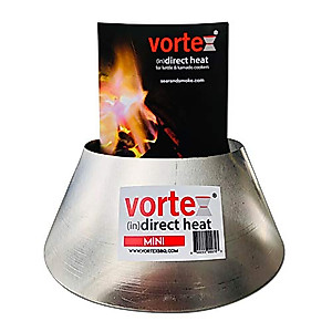 Mini BBQ Vortex™ (in) Direct Cooking Charcoal Grill Accessory Cone for BGE Kamado Jumbo Smokey Joe - Original - USA Made -Genuine Mini Size