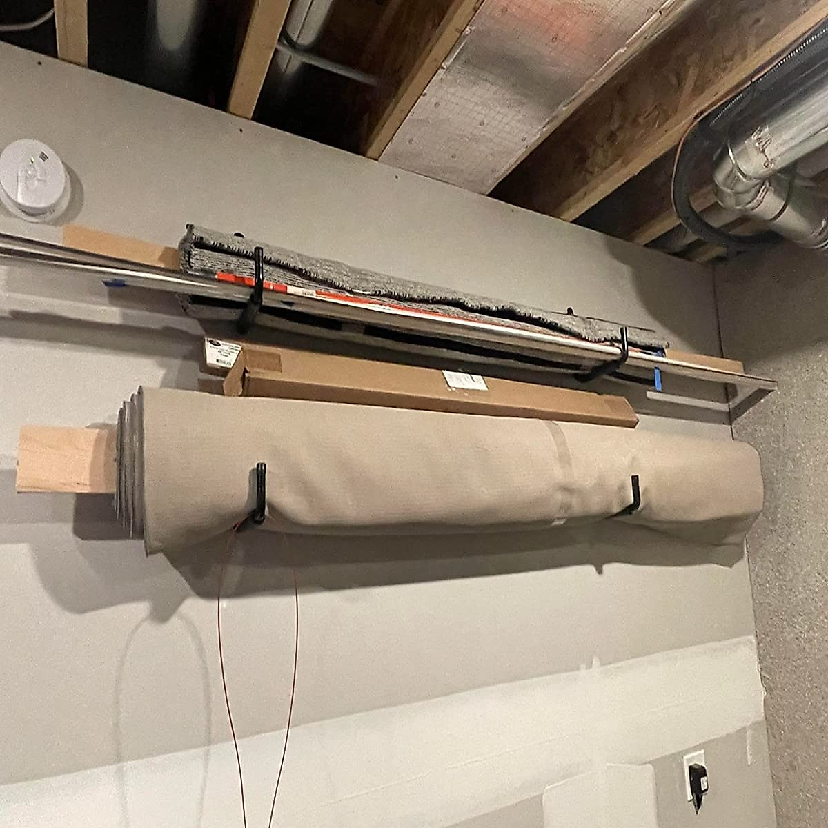 Naikozmo Garage Storage Ladders Hooks, 6 Pack Heavy Duty Utility Hanger, 9.8IN Wall Mount Rack Safely Holds 50 Pounds