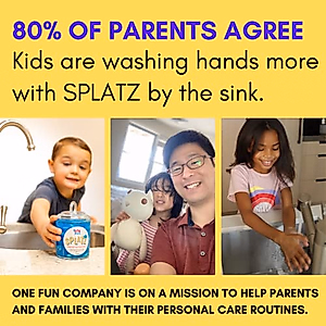 Fun Kids Hand Soap Green - Natural Bursting Bubbles with Crisp Apple Scent - Irresistible Balls of Soap That SPLAT for Perfect Amount of Soap Every Time - by SPLATZ, 8 oz/60 Hand Washes…