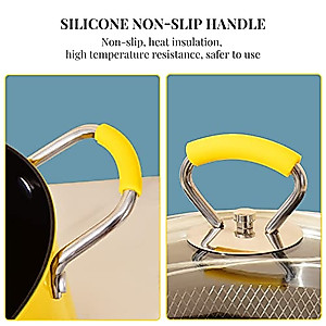 PARACITY Small Deep Fryer Pot with basket, Mini Deep Oil Fryer with Anti-scalding Silicone Handle, 304 Stainless Steel Gadgets for Home, Tempura Chips, Fries, Fish, and Chicken( 3.2QT/3L)