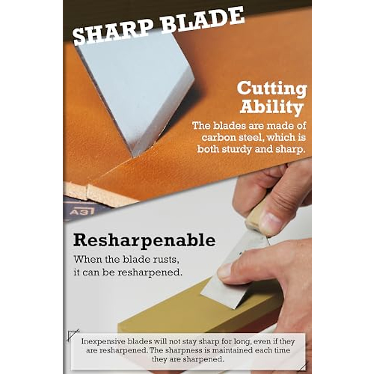 SHINTARO Authentic Leather Knife (35mm / 1.5 in)