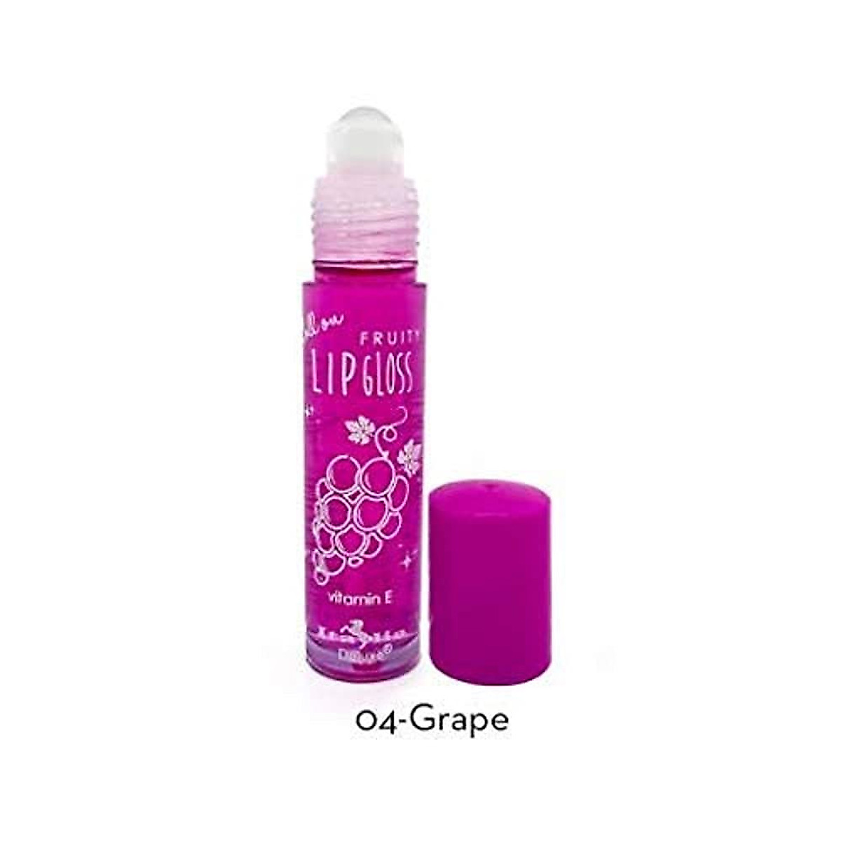 ITALIA DELUXE FRUITY ROLL-ON LIP GLOSS SET OF 6, .3oz each