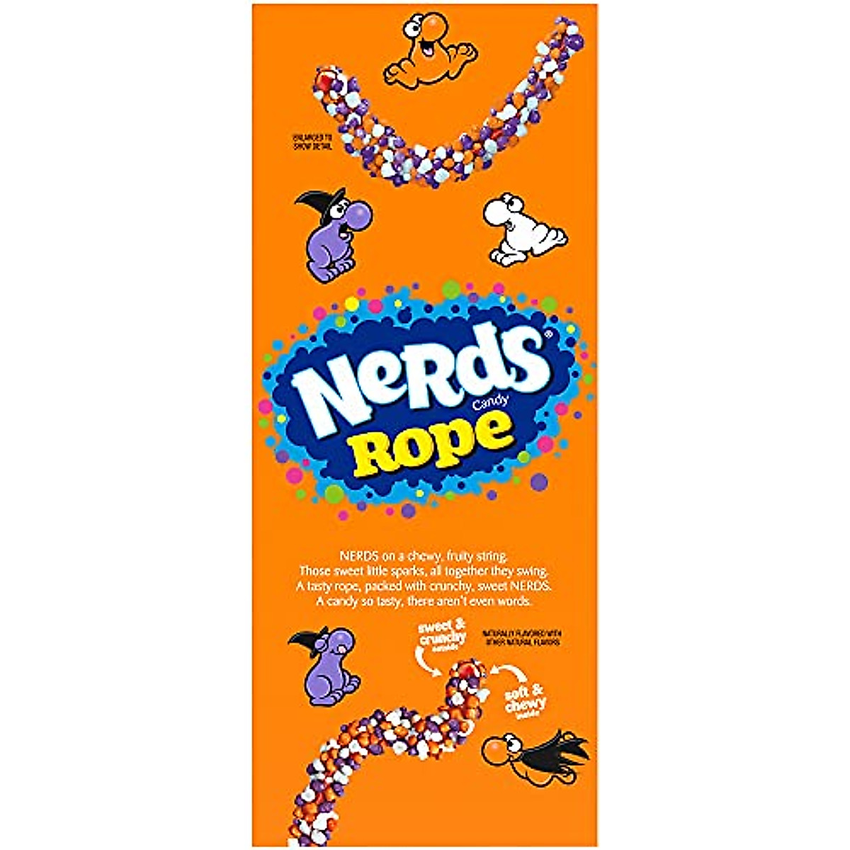 Nerds Spooky Ropes Candy, Halloween Trick or Treat Packs, 0.92oz (Pack of 24)