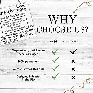 Sensitive Septic System Sign Great for Kitchen Sink Rental House Garage Cafe Bar Decor Sign Modern Farmhouse Decor Cute Wall Art Gift for Men and Women