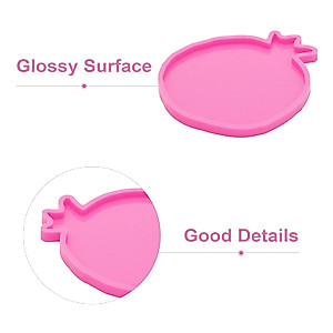 Shiny Glossy 10 inch Pomegranate Geode Large Coaster Agate Resin Silicone Molds Epoxy Fruit Style Resin Mold, Tray Resin Casting Mold for DIY Agate Coaster, Cup Mats, Bowl Mat, Home Decoration