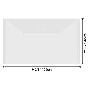 Briartw 20 PACK 9.8x5.9" Slimline Storage Envelopes, Resealable Plastic Envelopes Pockets for Cutting Dies Stencil Crafts Organizer Holder,Storage Bag for Clear Stamp,Die Cuts,scrapbook Paper,Photos