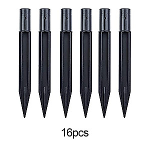 16 Pcs Path Light Replacement Plastic Stakes Ground Solar Torch Light Spikes for Garden Lamps Small Size