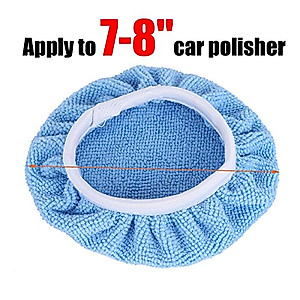 AIVS Car Polisher Pad Bonnet Polishing Bonnet Buffing Pads Waxer Pads Cover for Car Buffer Polisher(7"-8")