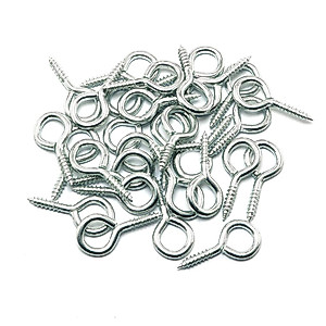 Pro Bamboo Kitchen Eyelets Screw 30PCS 1 Inches Screw Eye Pins Eye Pins Hooks