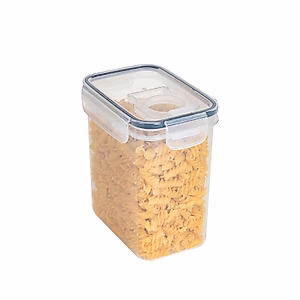 Llazsybz Airtight Clear Storage Containers, Transparent Fresh Keeping Storage Containers with Lids, Pantry Stackable Storage Organizer Keeping Box, 1.6L