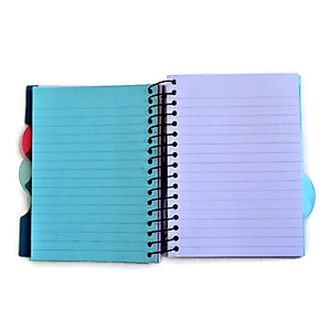 4-Subject Small Mini Spiral Notebooks with Plastic Covers, 4-ct Set