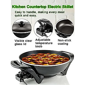 13 Inch Nonstick Electric Skillet - for Roast Fry Steam
