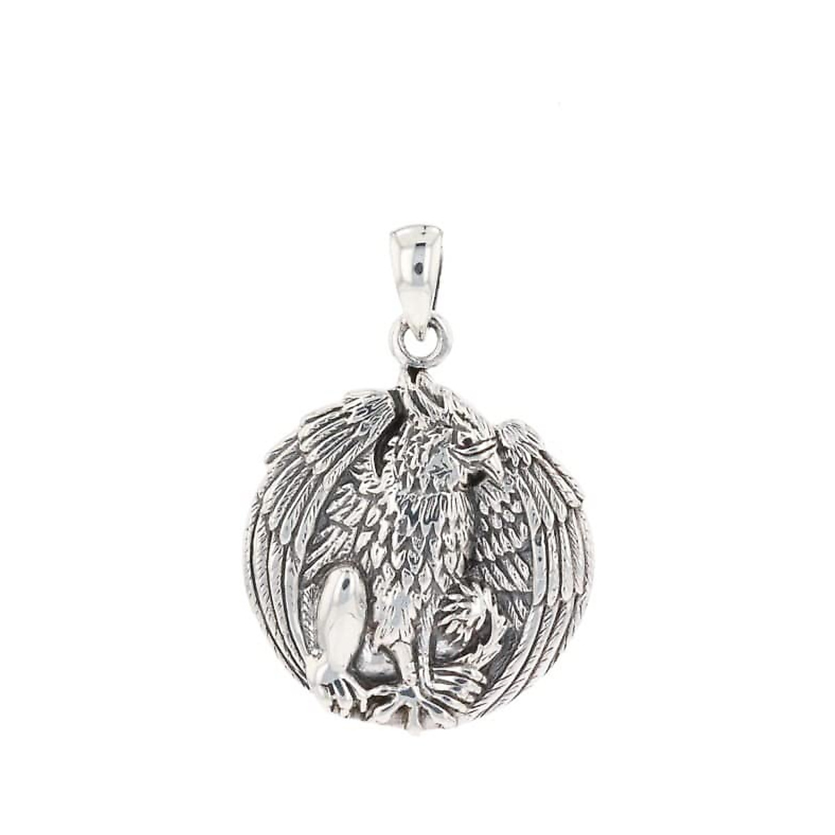 Jewelry Trends Sterling Silver Gryphon Griffin Gargoyle Pendant by Artist Jody Bergsma