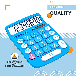 CATIGA Desktop Calculator 8 Digit with Solar Power and LCD Display, Big Buttons, for Home, Office, School, Class and Business, 4 Function Small Basic Calculators for Desk, CD-8185