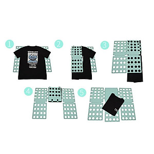 NuRcix Plastic Folding Helper Easy And Fast Folding Boards Folding Board T Shirt Clothes Folder Laundry Organizer For Kid And Adult To Fold Clothes (Green)