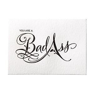 NIQUEA.D, Bad Ass Calligraphy Birthday Card