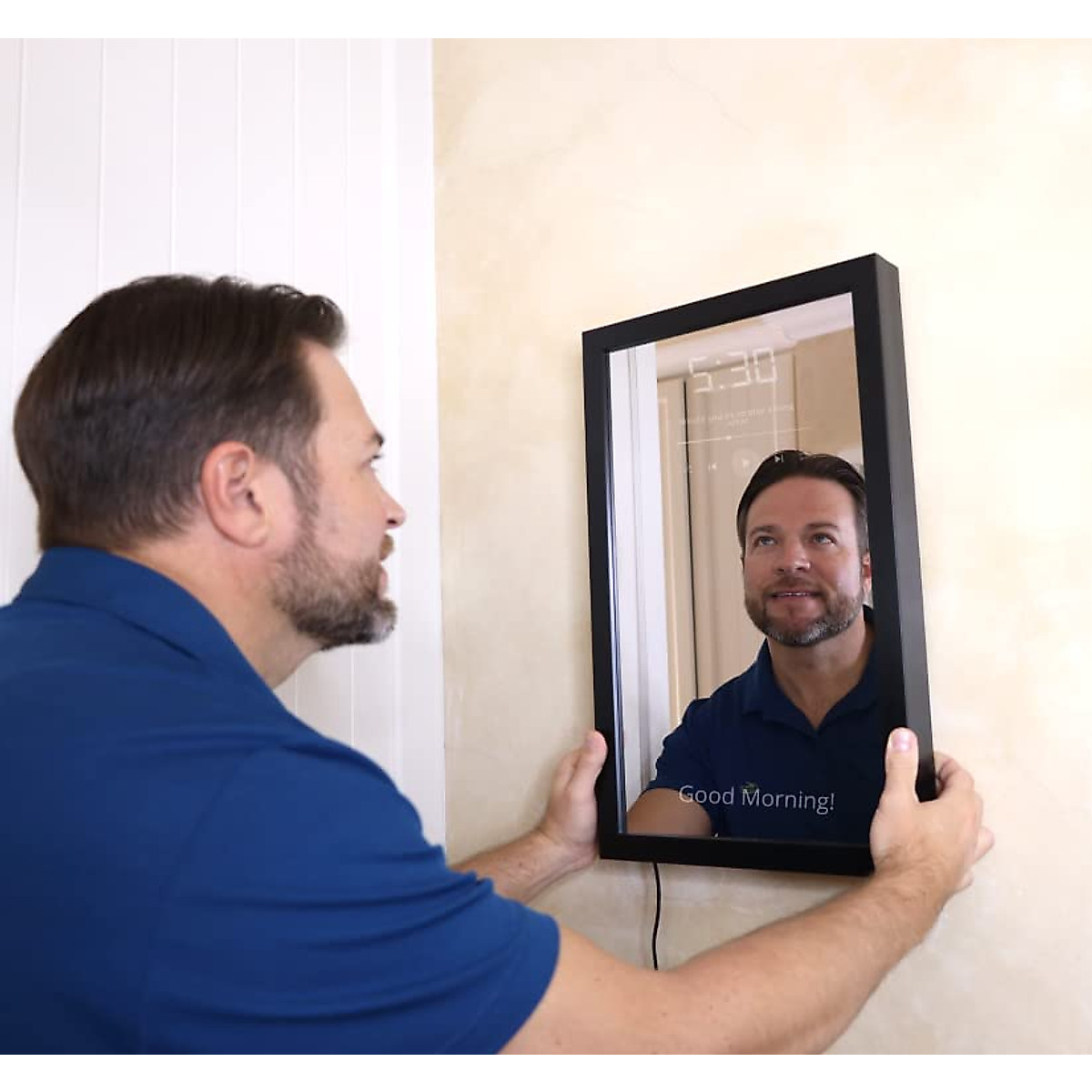 Vilros Magic Mirror V4-2 Way Mirror with Internal LCD Screen for Smart Mirrors Projects-Great for Raspberry Pi (Black)