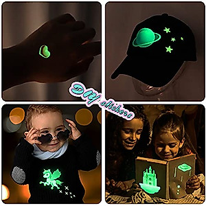 MESU Glow in The Dark Stickers Unicorn Wall Decals Moon Fairy Luminous Ceiling Decor for Girls Kids Room Nursery Unicorn