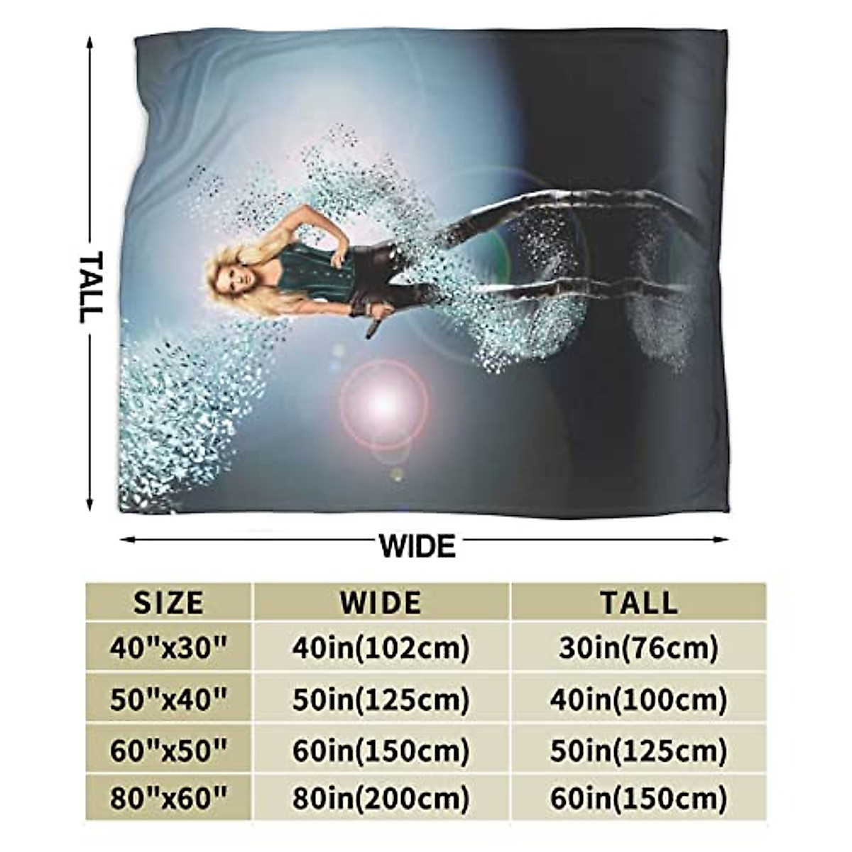 AzudyaPle Flannel Blanket Carrie Singer Underwood Throw Blanket Air Conditioning Blanket for All Season Living Room Bedroom 80"x60"
