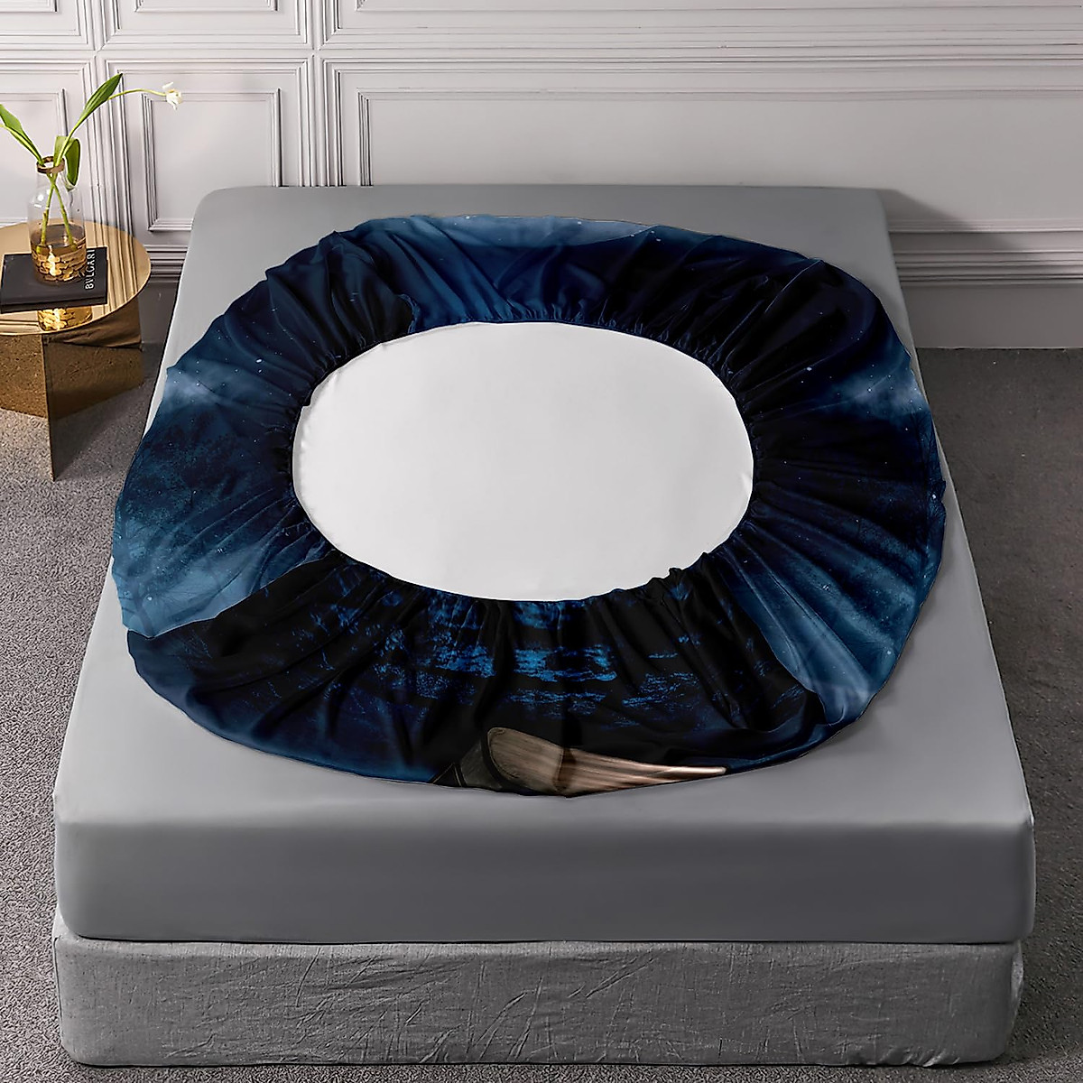 AILONEN Rose Fitted Sheet Full Size,Red 3D Romantic Rose Bedsheets Set for Girls,Romantic Flower Bedding Set,Magic Book Bed Sheet Set,1 Fitted Sheet 2 Pillowcases,3 Pcs,Soft Microfibre