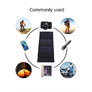 ZTOWES Outdoor Solar Foldable Charging Pack 15W USB 5V Output Waterproof Sunscreen Aging Resistance Foldable and Easy to Carry Where There is Light There is Electricity