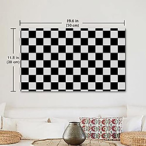 MAPOLO Classic Black White Checker Board Poster Decorative Painting Canvas Art Poster Wall Art Picture Print Modern Gallery Family Bedroom Home Decor Posters