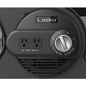 Lasko U12104 High Velocity Pro Pivoting Utility Fan for Cooling, Ventilating, Exhausting and Drying at Home, Job Site and Work Shop, Black 12104 12.2 x 9.6 x 12.3 inches