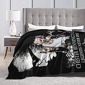 Chester Bennington Blanket Flannel Super Soft Fleece Lightweight Throw Blanket for Bed Couch Sofa Bedroom Warm Blanket 60"X50"