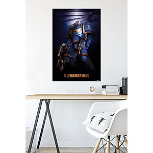 Trends International Warhammer 40K - Ultramarine Wall Poster, 34L x 22.4W, Premium Unframed Version