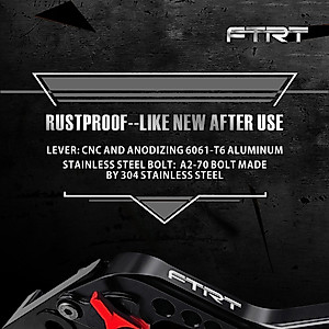 FTRT Short Brake Clutch Levers Compatible with GSXR600 1997-2003/ GSXR750 1996-2003/ SV650 2016-2021/ DL650 2011-2021/ GSR750 GSXS750 2011-2016/ GSXR1000 2001-2004/ TL1000S 1997-2001,Black