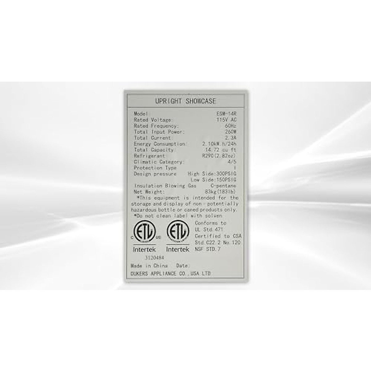 Elite Kitchen Supply Commercial Display Refrigerator, ETL NSF Upright Reach-in Fridge Cooler Merchandiser with Glass Door in Black, 24" W 15.1 cu. ft. Fan Cooling