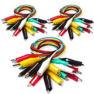 Goupchn 30PCS Alligator Clips Electrical Test Leads Dual Ended Crocodile Clips Jumper Wires for Circuit Connection Electrical Testing 5 Colors