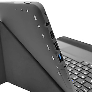 Hyundai HYtab Pro 10.1 Inch 2 in 1 Tablet Windows - FHD 1920 x 1200, Windows 10 Pro, 4GB RAM, 64GB Storage, Tablet with Keyboard Folio Case and Bluetooth Mouse, Black