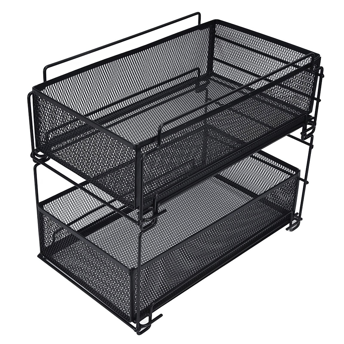 Kitchen Cabinet Organizer,Under Sink Cabinets Organize Countertop Storage Basket Storage Drawer Basket Rack Kitchen Storage Drawer Basket Rack Multilayer Kitchen Shelf Sliding Under Sink Drawer