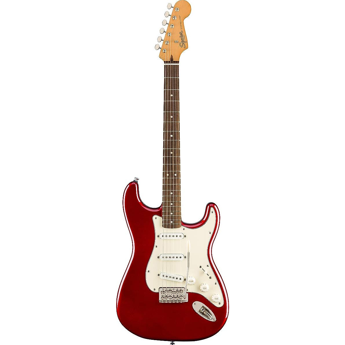 Squier Classic Vibe 60s Stratocaster Electric Guitar, with 2-Year Warranty, Candy Apple Red, Laurel Fingerboard