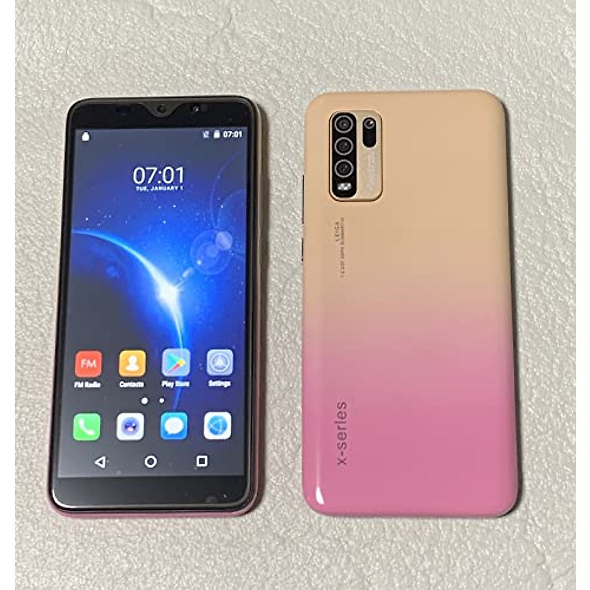 Unlocked Cell Phone，Y77 aderroo Android Smartphone, 5.72-inch IPS Full-Screen，Front and Rear Cameras，1GB RAM 8GB ROM，Only Supports Dual SIM Card Frequency Band of 3GWCDMA：850/2100MHZ（red）