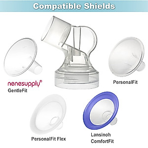 Nenesupply Pump Parts 24mm Flanges Compatible with Medela Breastpump Flange Valve Membrane Connector Compatible with Personalfit Connector Not Original Medela Pump Parts. Pump in Style Symphony