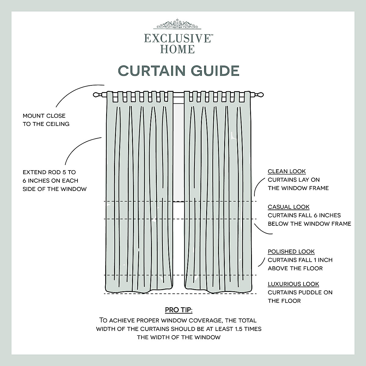 Exclusive Home Cabana Solid Indoor/Outdoor Light Filtering Hook-and-Loop Tab Top Curtain Panel Pair, 54"x84", Winter White